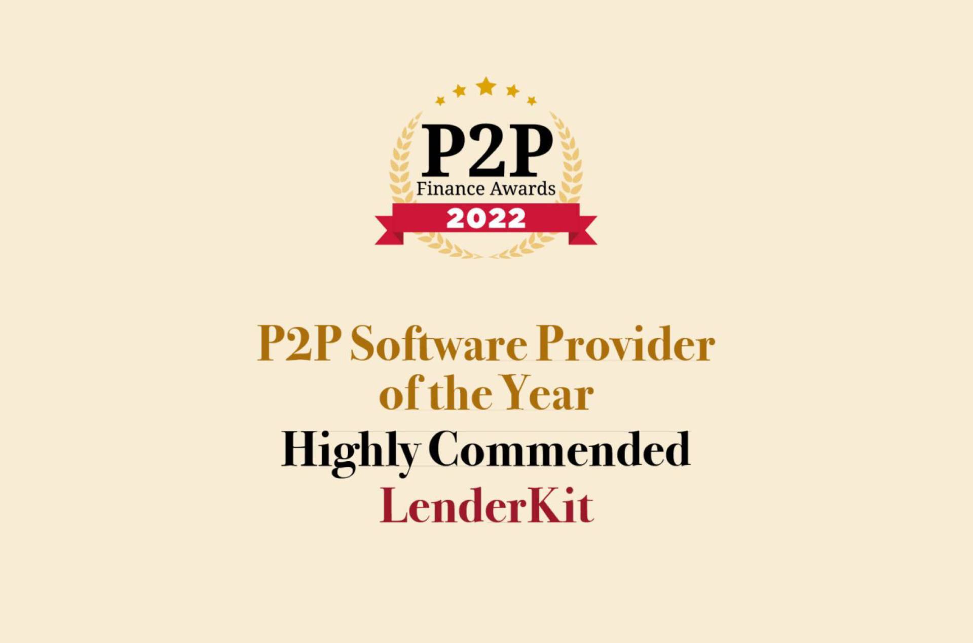 LenderKit Receives a P2P Finance Award: P2P Software Provider of the Year