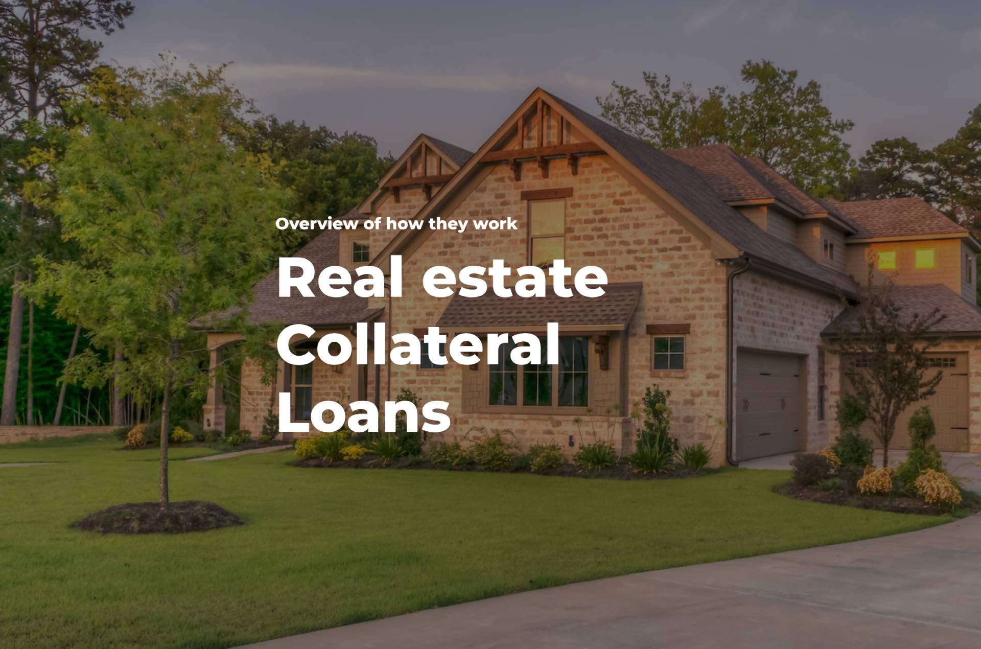 Real Estate Collateral Loans: Investment Platform Guide