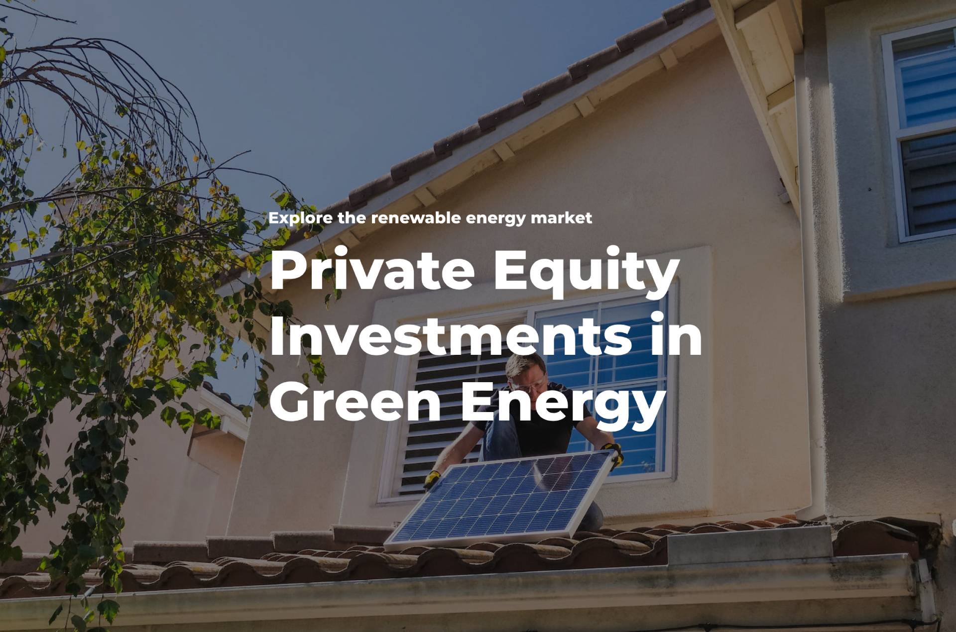Private Equity in Renewable Energy: How it Works